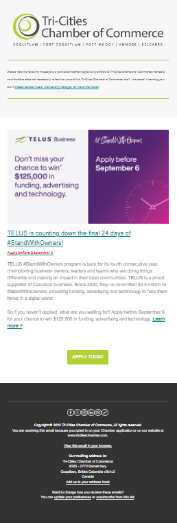 Sponsorship and Advertising Opportunities - Tri-Cities Chamber of Commerce